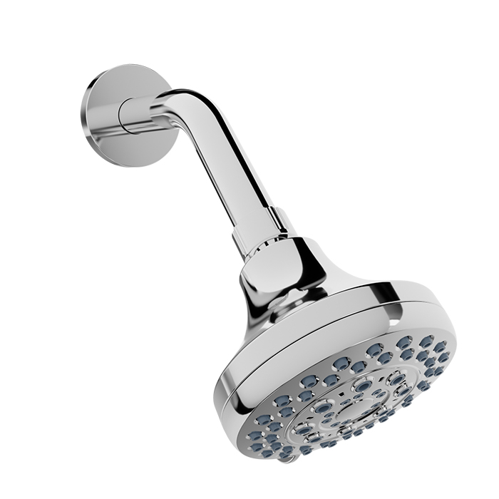 5-jet shower head with 15 cm (6”) shower arm - TET-0340-35 - BARIL PRO
